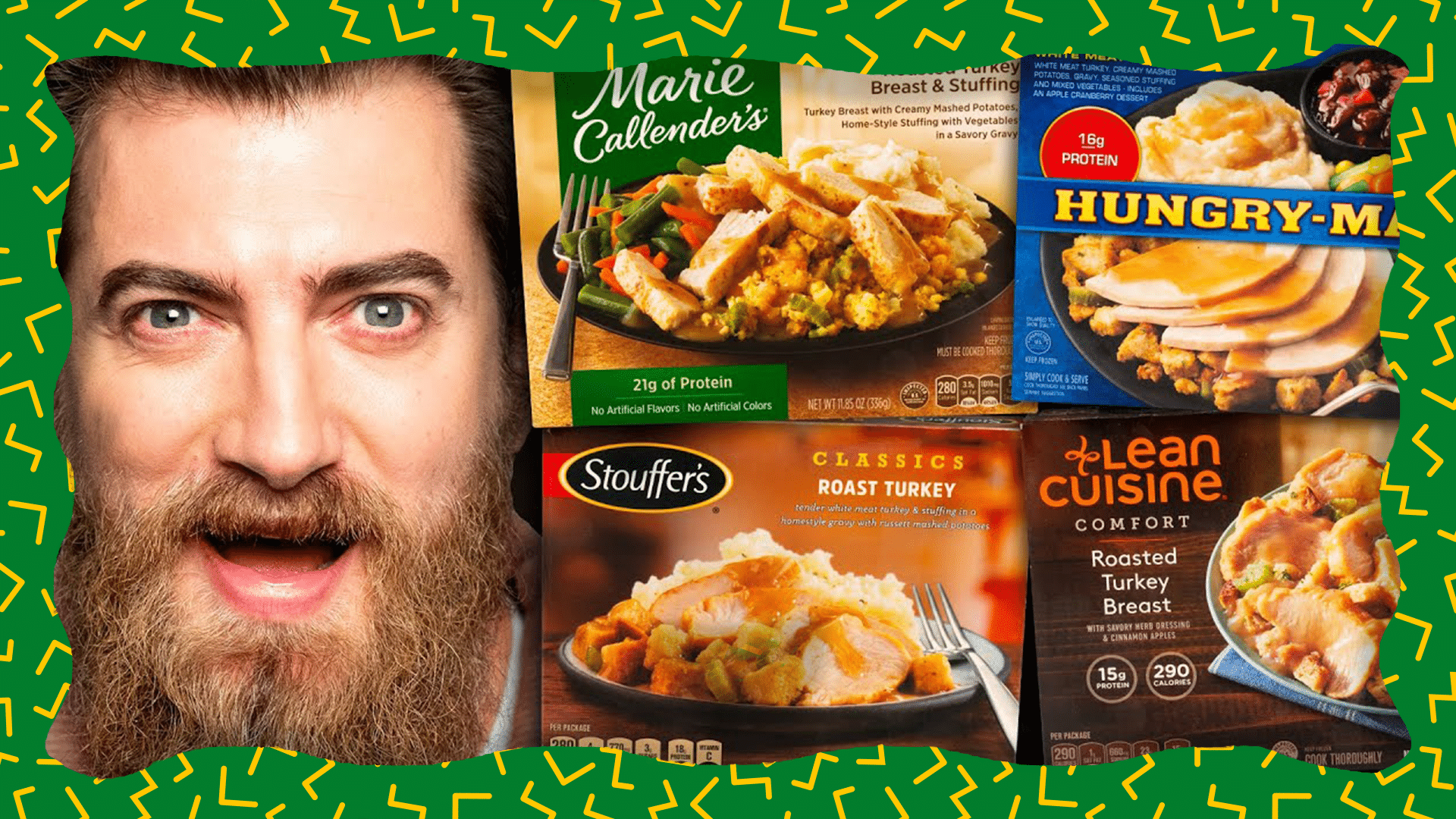 Rhett & Link Taste Frozen Thanksgiving Dinners | Sporked