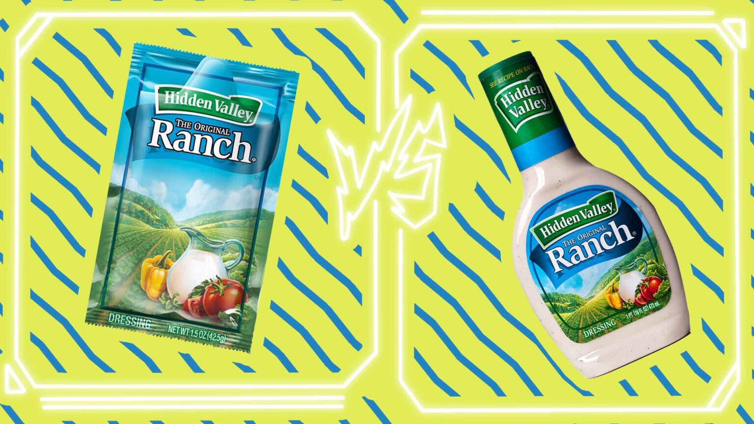 Which Hidden Valley Ranch Is Better: Packet or Bottle? | Sporked