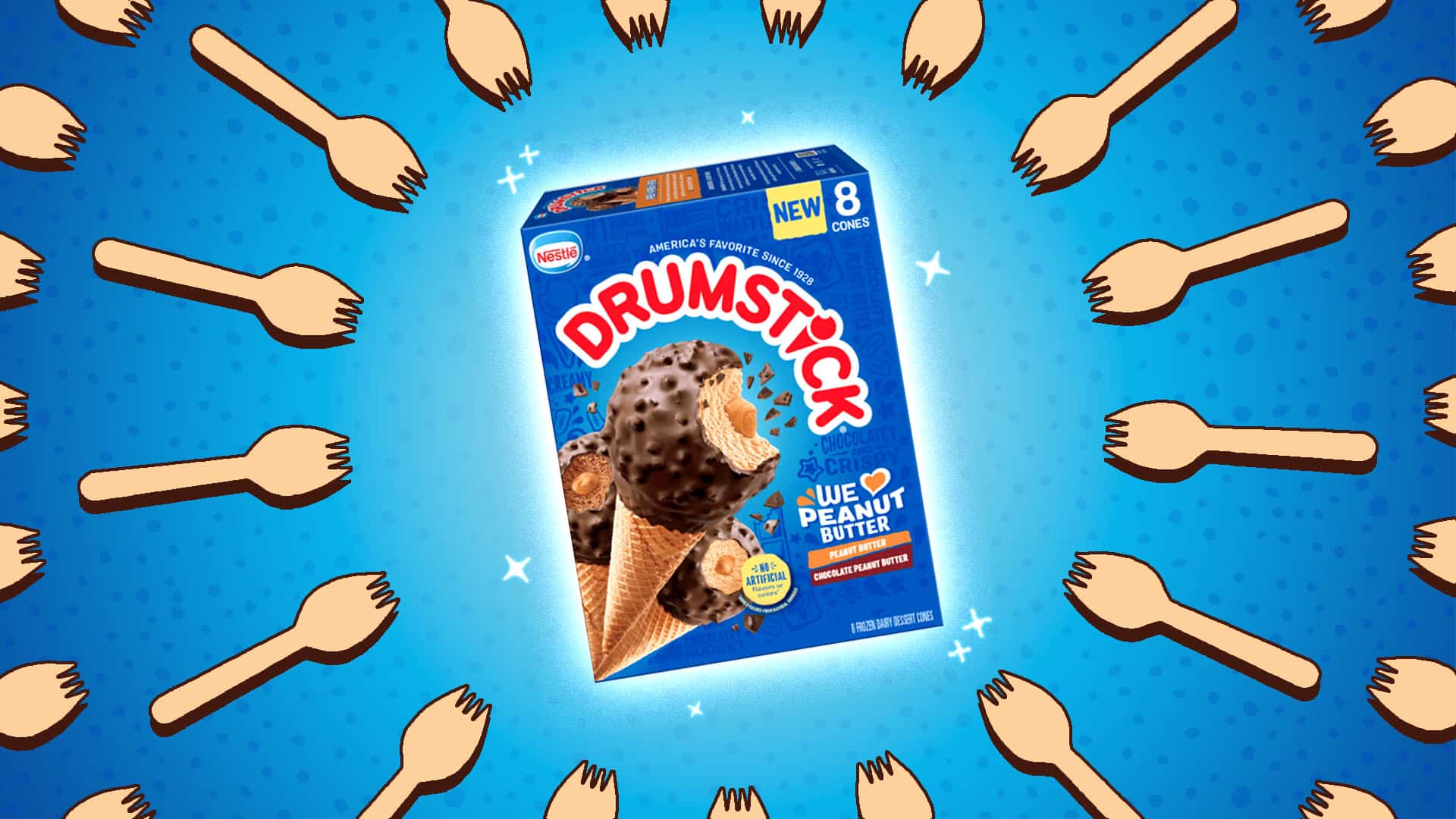 Drumsticks Ice Cream Drumstick Kit Kat® Frozen Dairy Dessert Cones, 4
